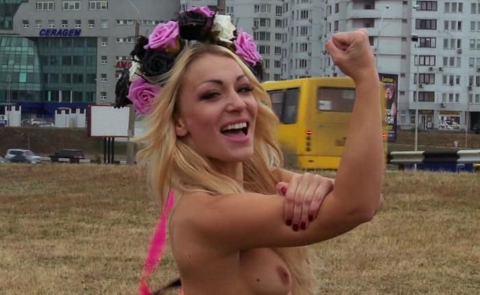 Strike Naked Protest Scenes
